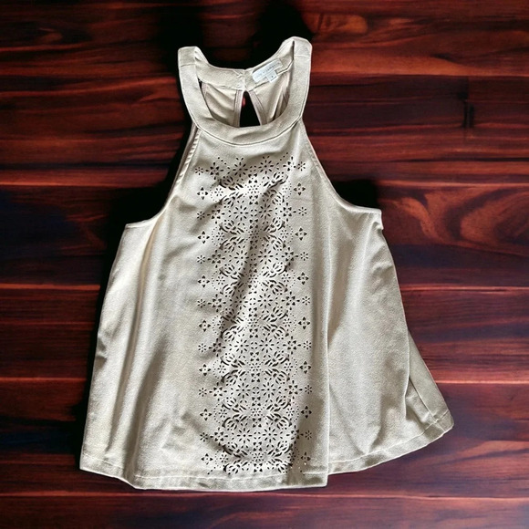 coco + jameson | Tops | Coco Jameson Faux Suede Eyelet Boho Tank Top ...